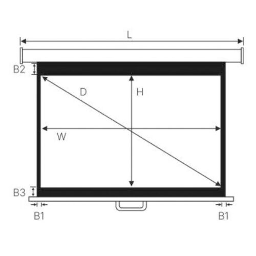 Projector Manual Wall Screen - LMT Automation